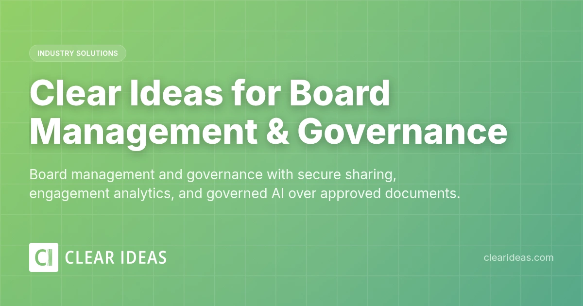 Board Management & Governance | Clear Ideas™