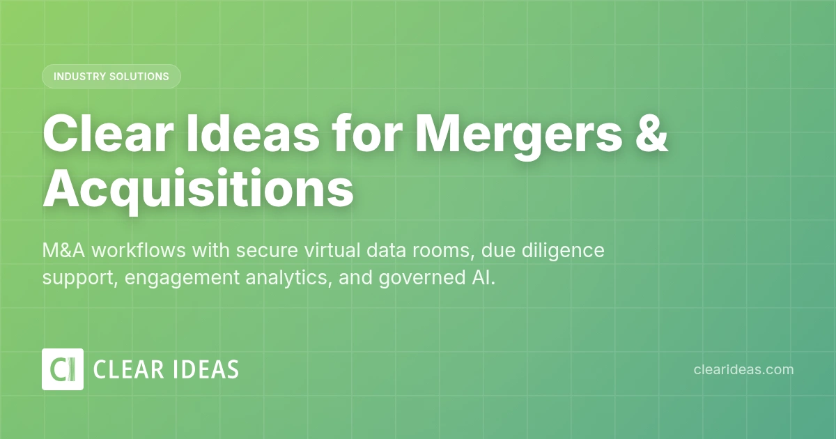 Mergers & Acquisitions | Clear Ideas™